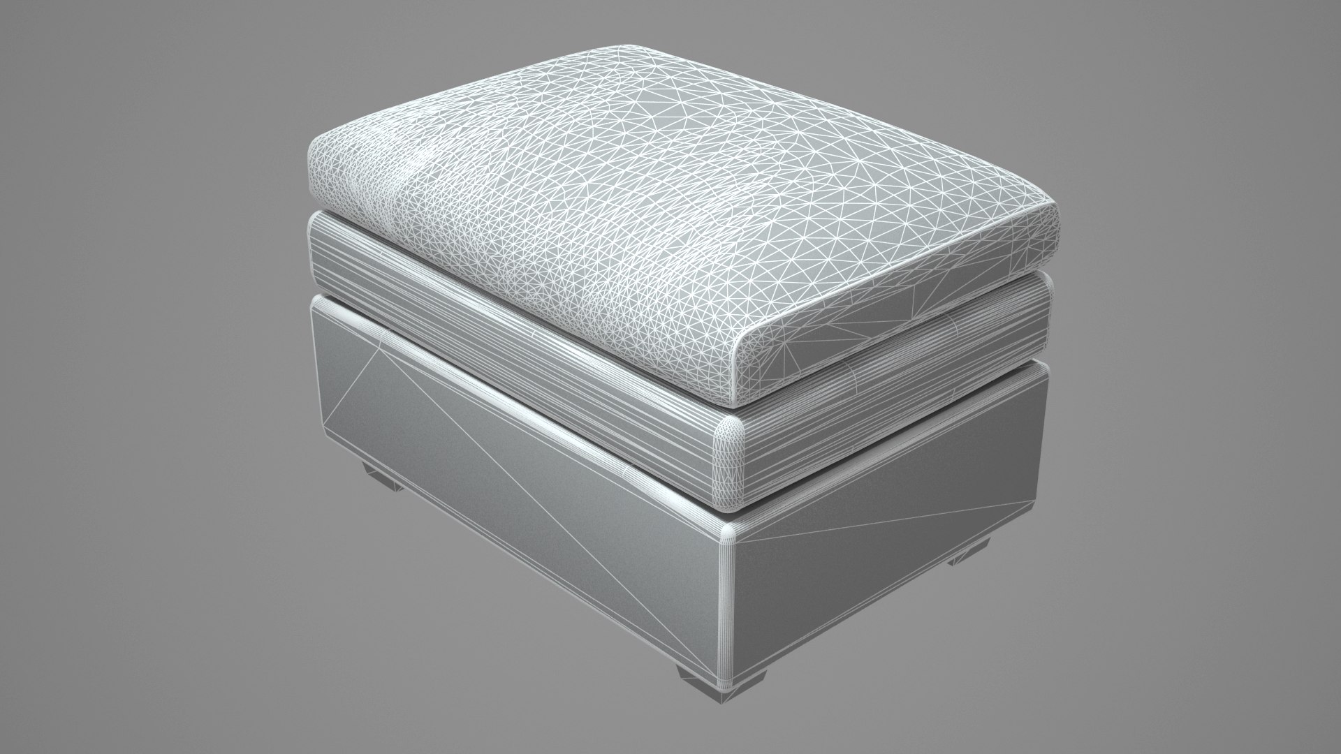 Simple Ottoman 3D Model - TurboSquid 1373159