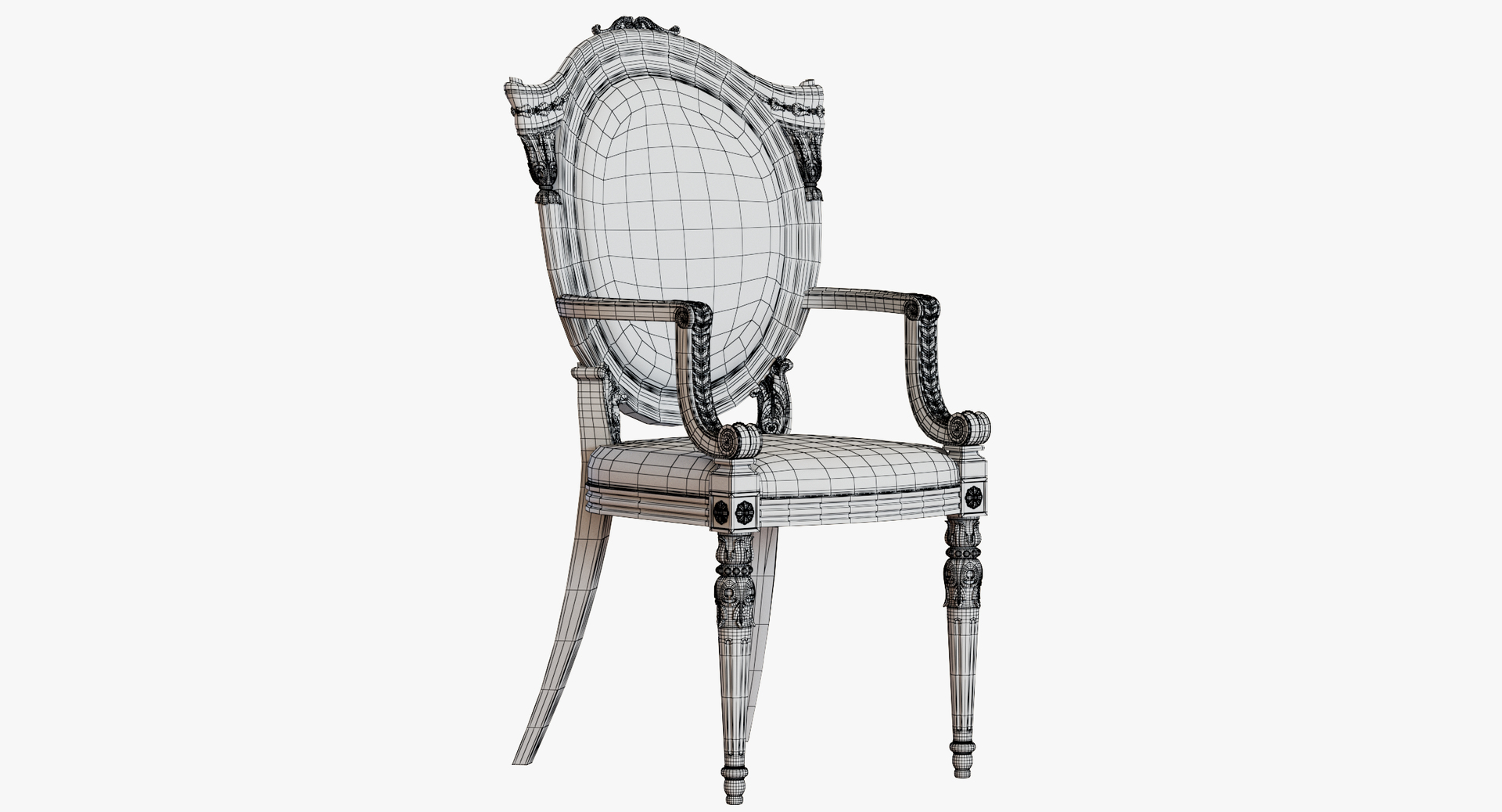 Chair Baroque 3D Model - TurboSquid 1340306