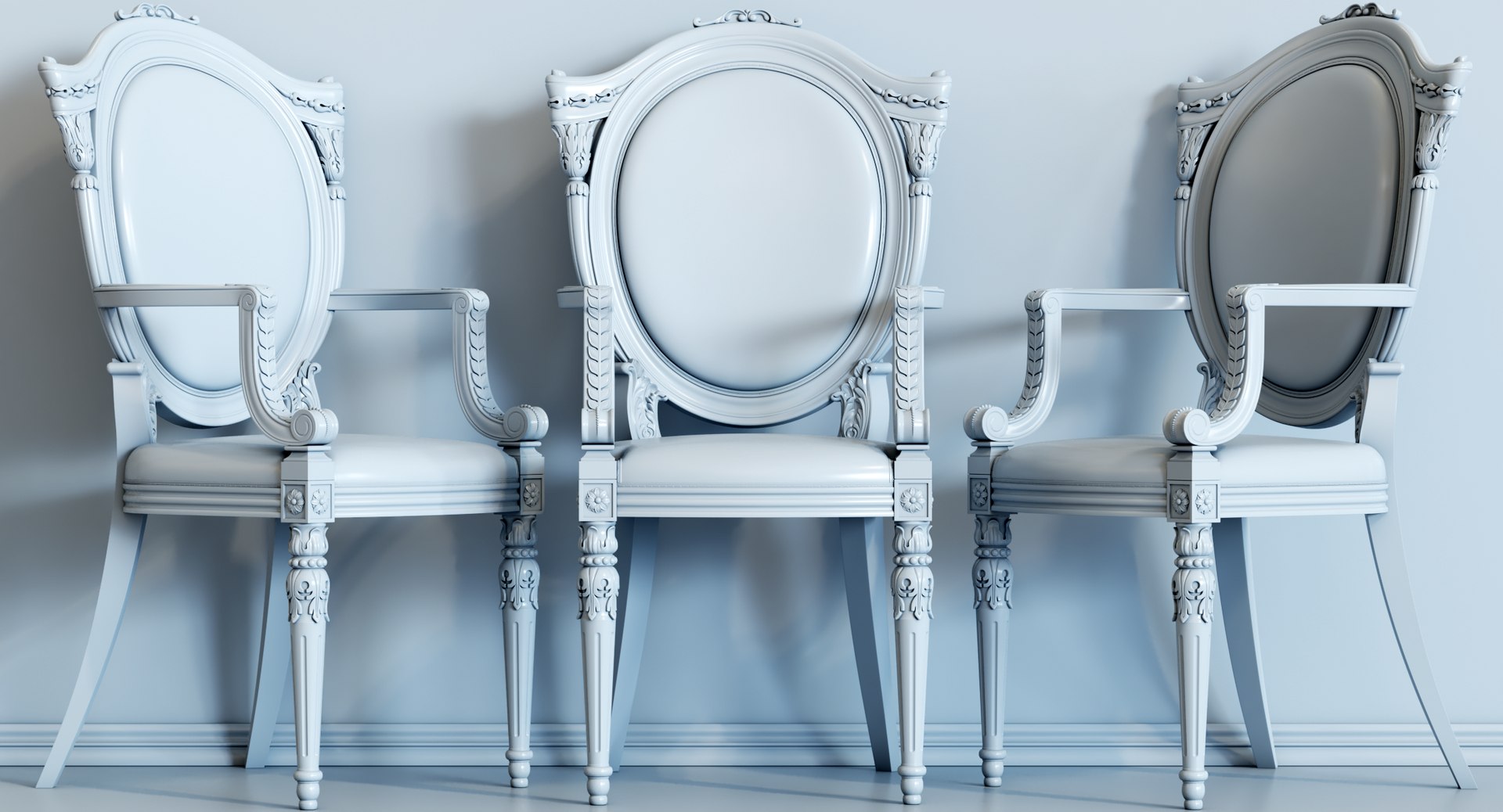 Chair Baroque 3D Model - TurboSquid 1340306