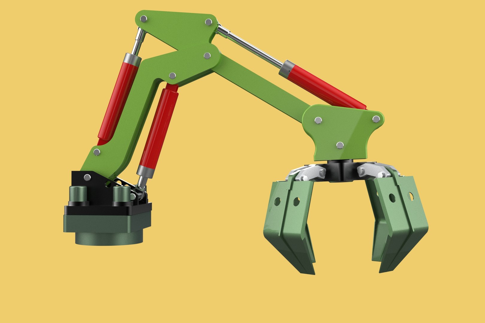 HYDRAULIC WOOD LOG TREE LOADER GRAB CRANE LIFTING GRABBER JAWS Model ...