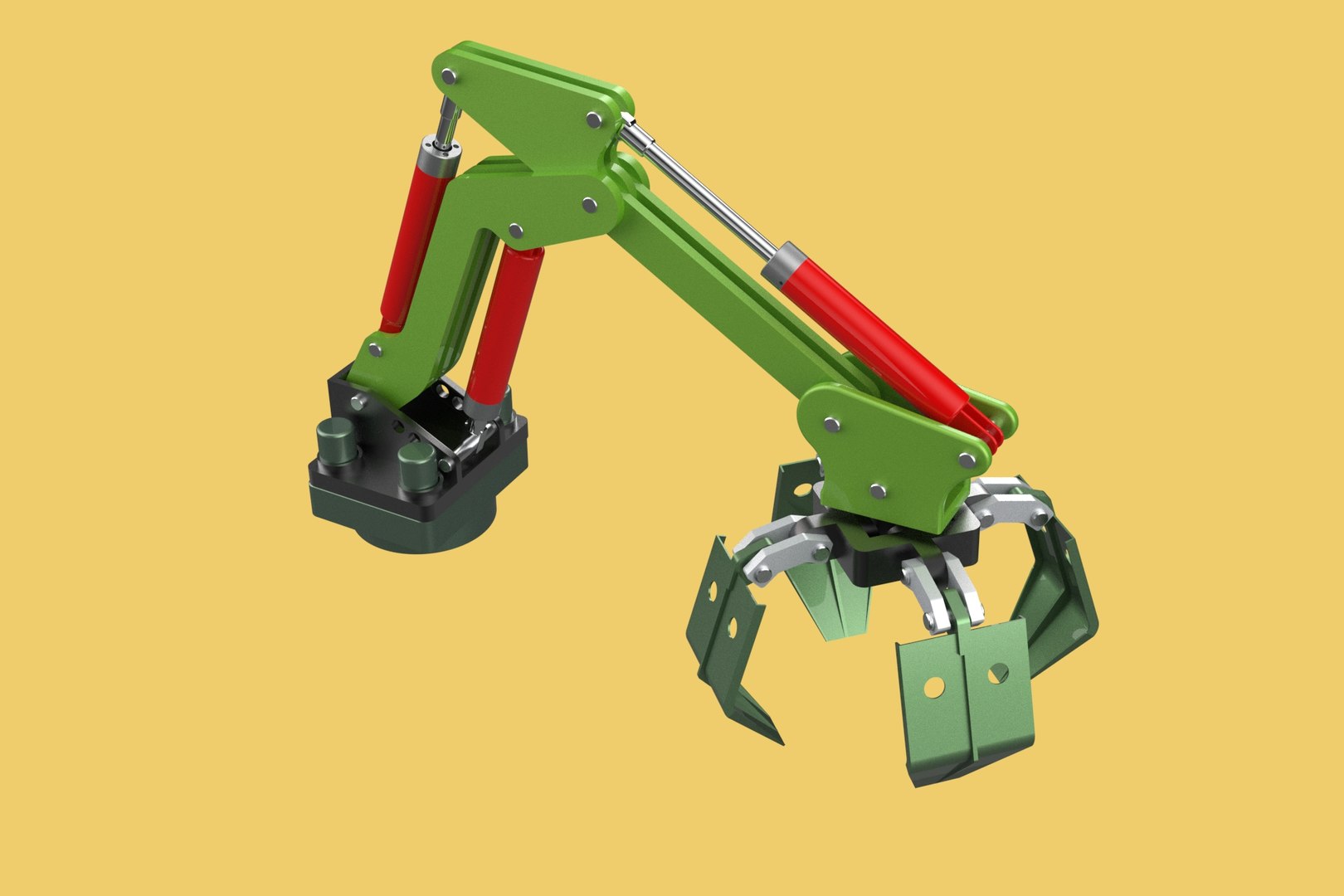 HYDRAULIC WOOD LOG TREE LOADER GRAB CRANE LIFTING GRABBER JAWS Model ...