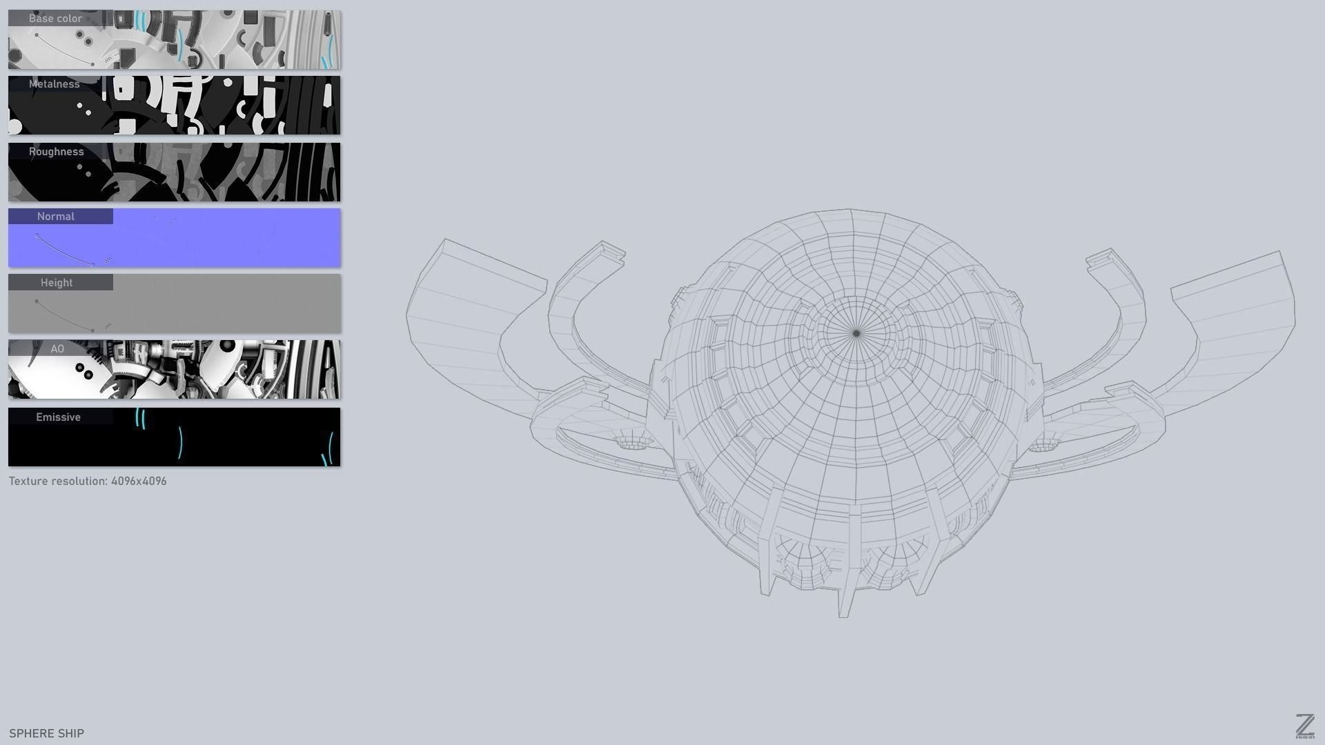 3D Sphere Ship Model - TurboSquid 2237034
