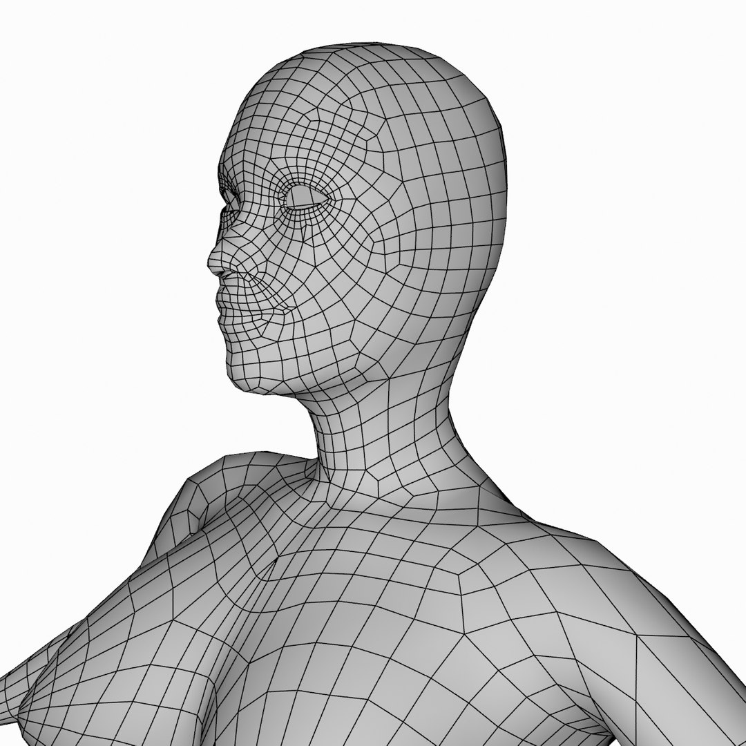 female woman 3d model