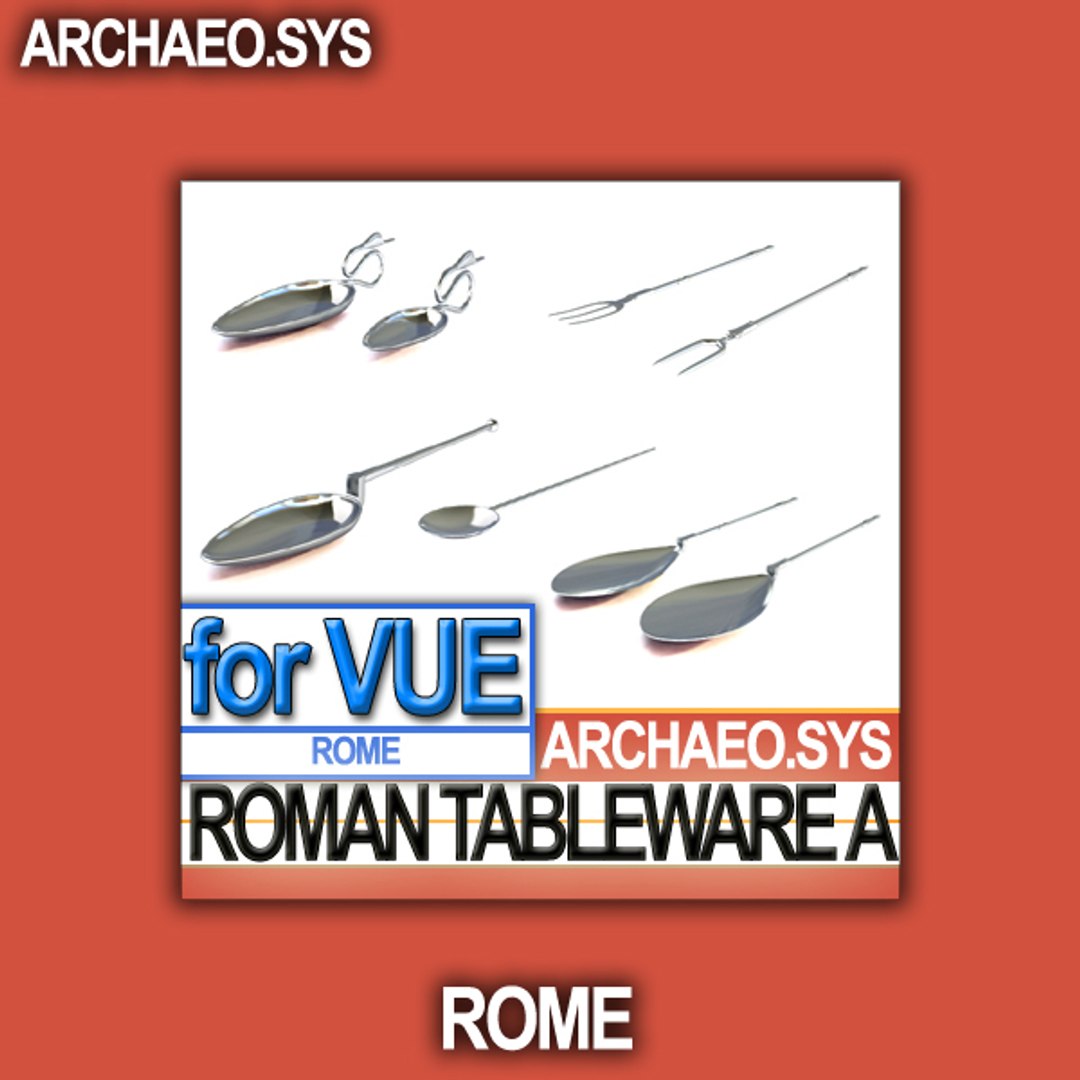 3ds Ancient Roman Tableware Table