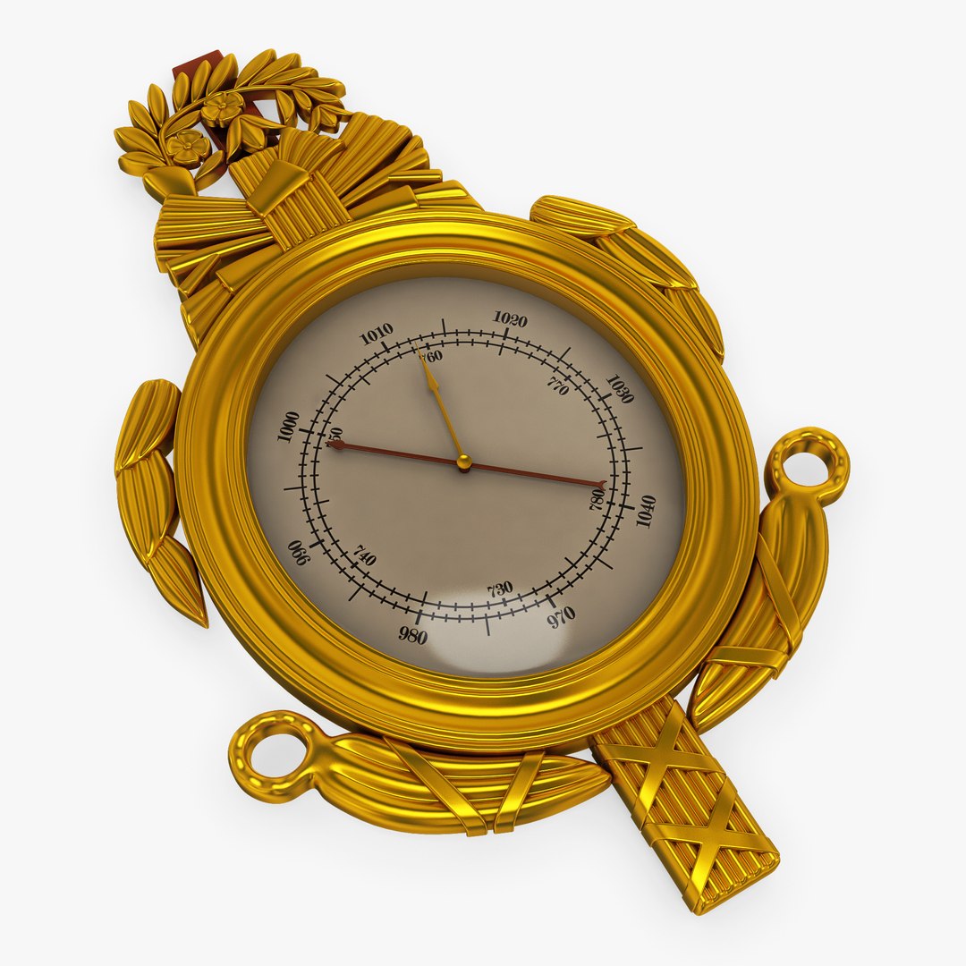 3D Antique Barometer V 1 Model - TurboSquid 1998708