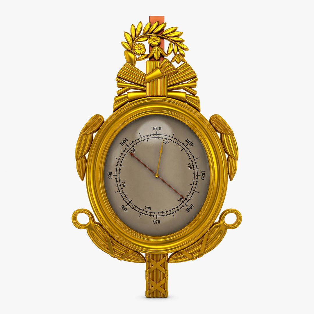 3D Antique Barometer V 1 Model - TurboSquid 1998708