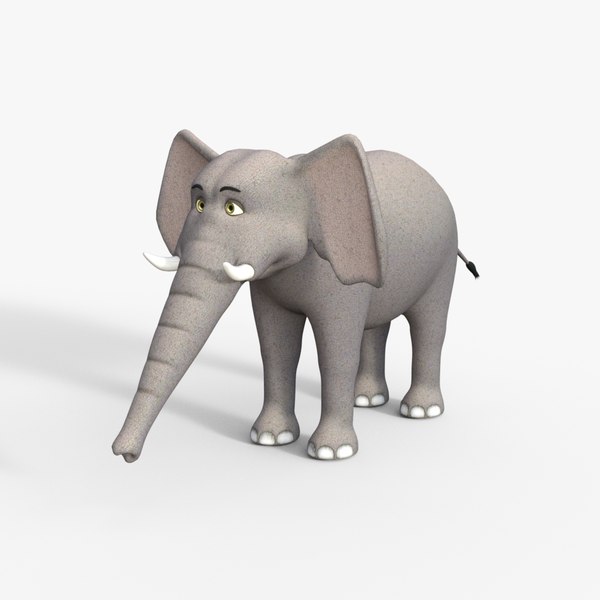 3D модель Cartoon Elephant Rigged - TurboSquid 2017377
