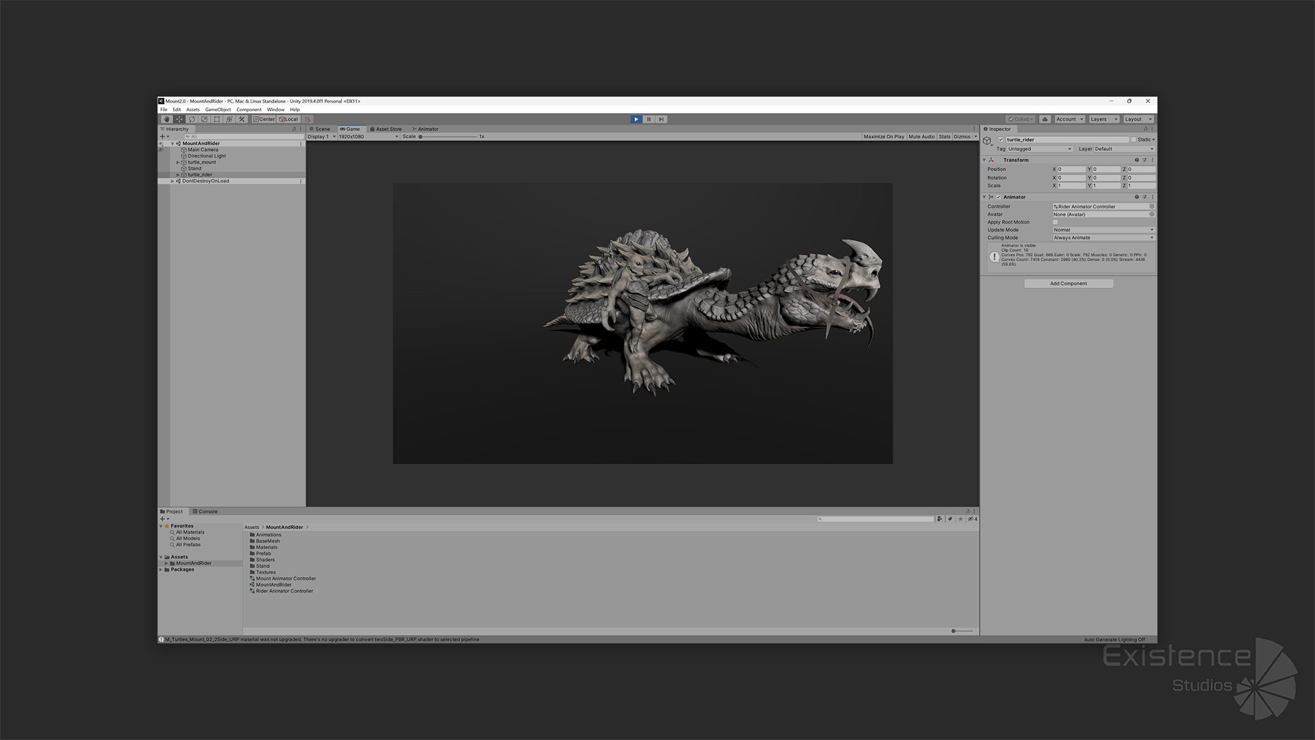 3D Turtles Mount Rider - Tortilla Ryder - Model - Creature Animated ...