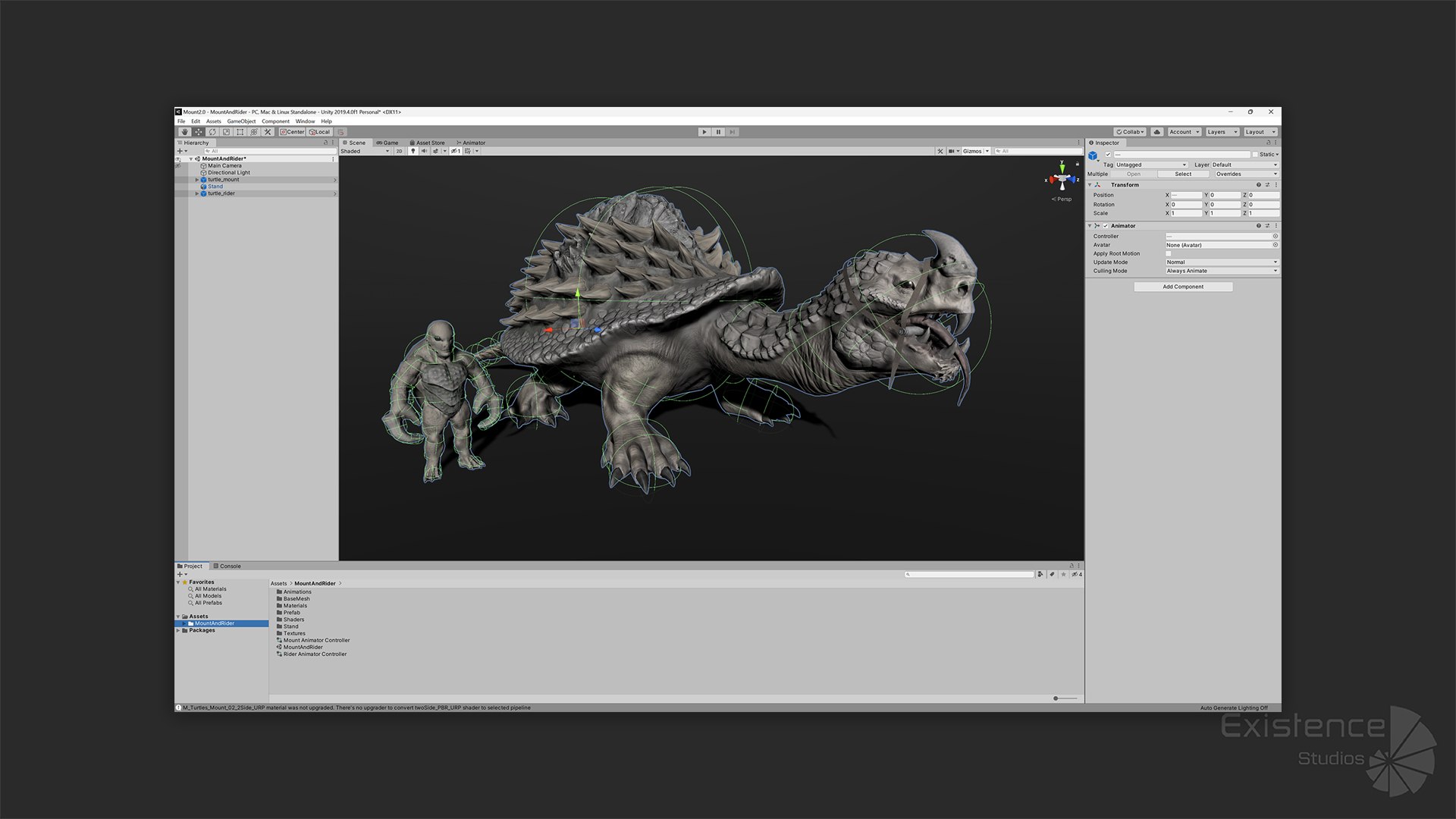 3D Turtles Mount Rider - Tortilla Ryder - Model - Creature Animated ...