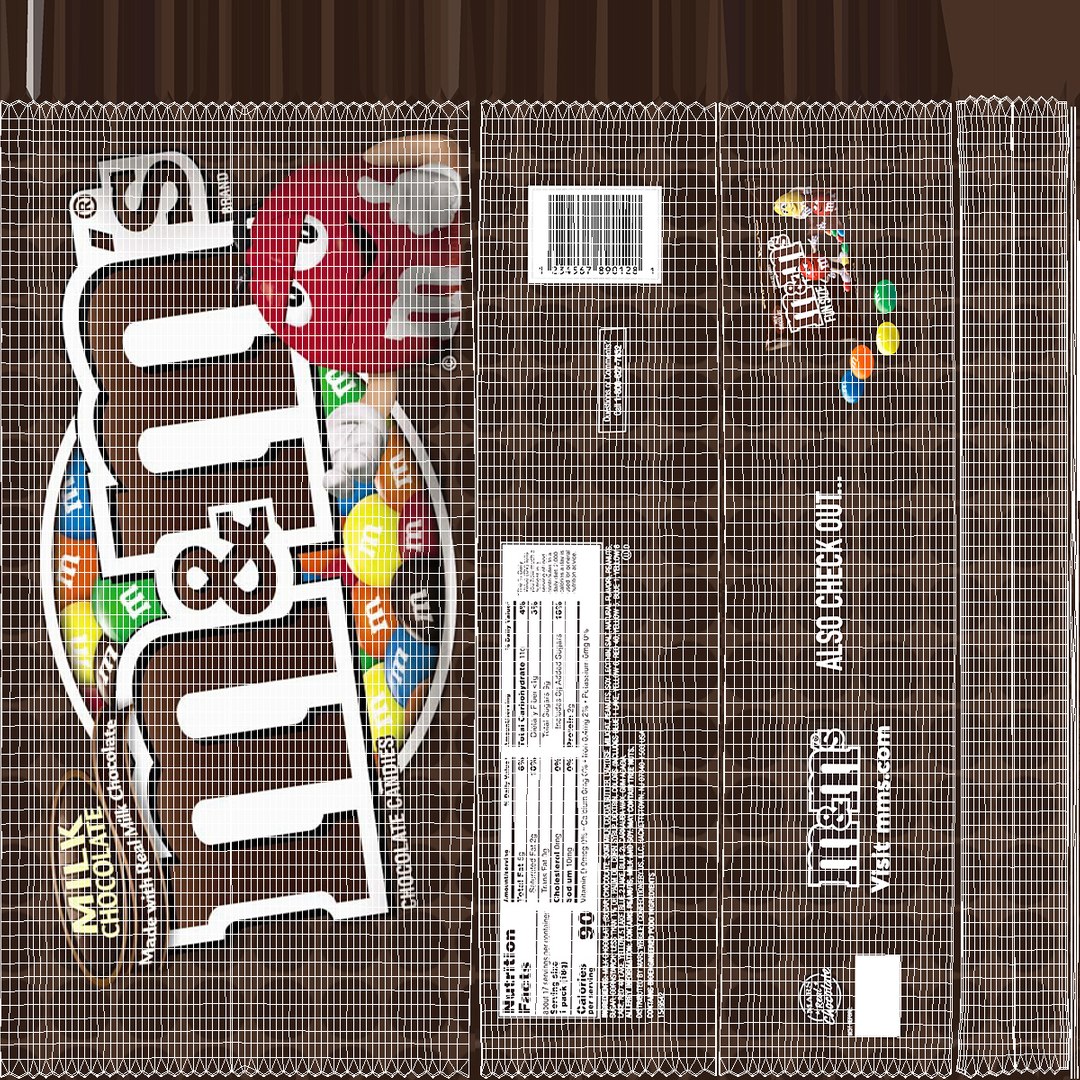 M And Ms Candy Package Brown 3D Model - TurboSquid 2286834