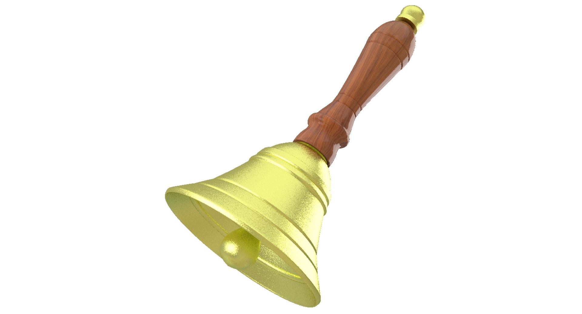 3d Model Gold Hand Bell