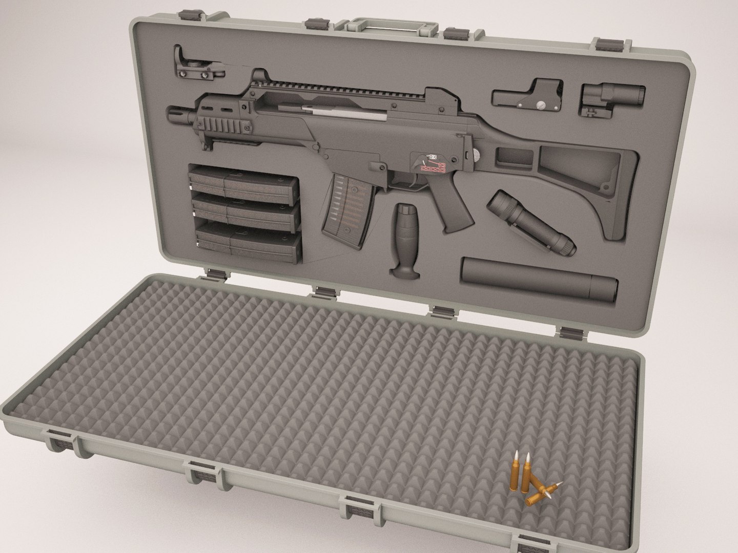 3D Case Weapons Gun Model - TurboSquid 1316583