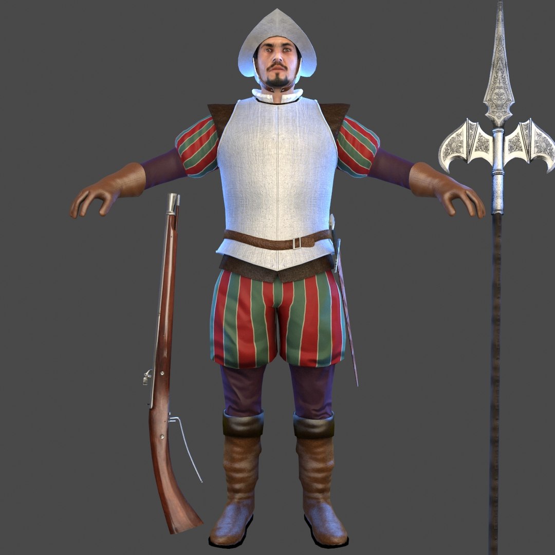 Conquistador Man Morion Model - TurboSquid 1455936