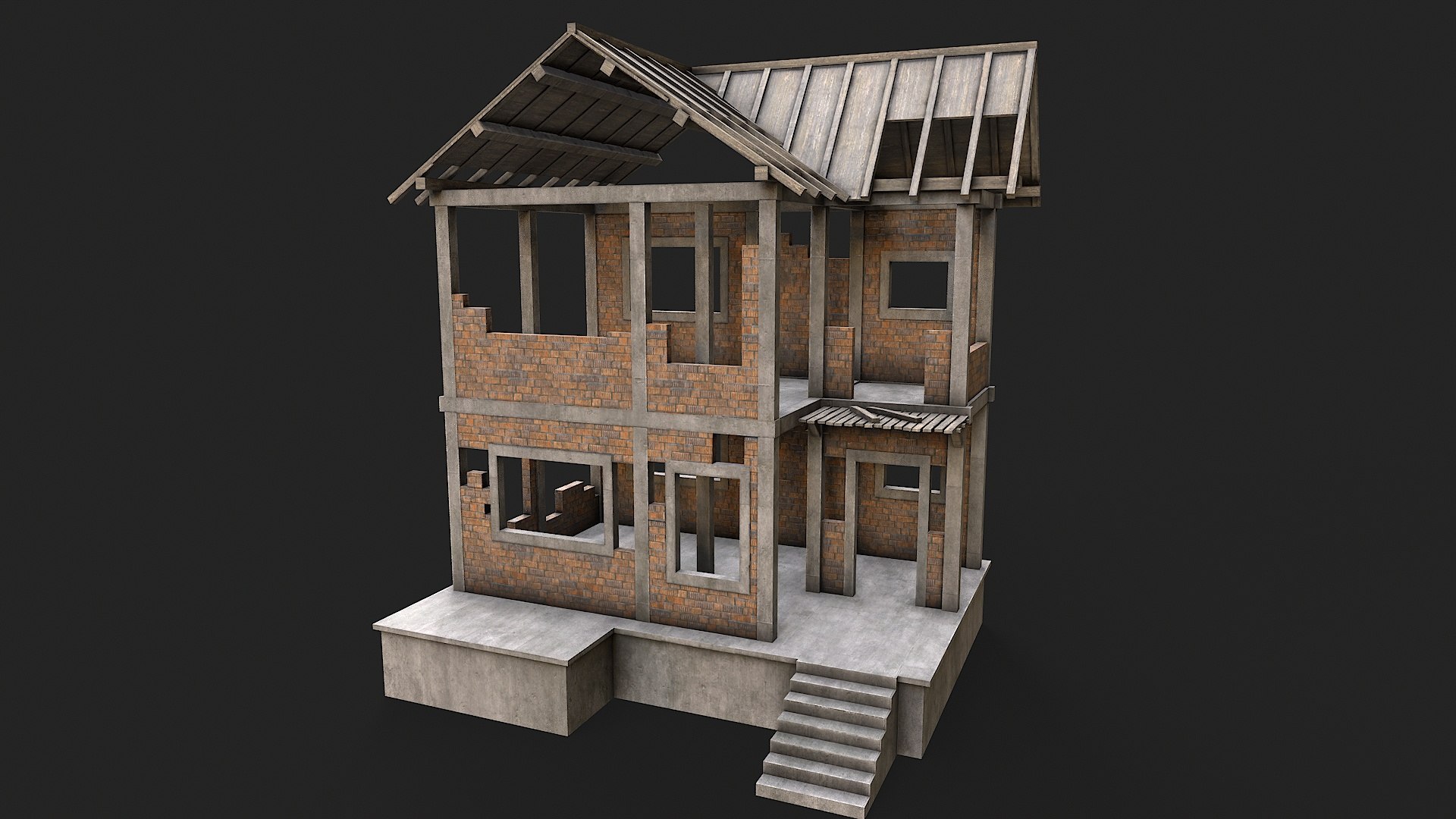 3D Building Construction And Scaffolding - TurboSquid 2358716