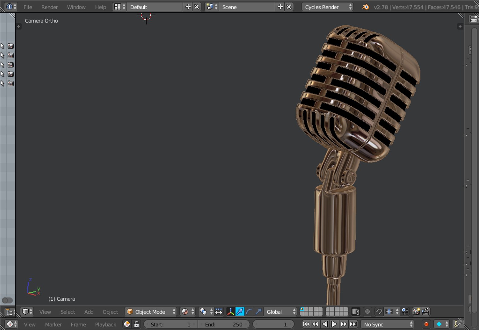 3D retro microphone model - TurboSquid 1245571