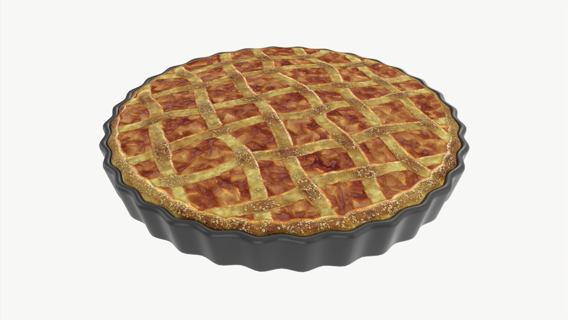 3D Apple Pie With Plate 02 Model - TurboSquid 1987786