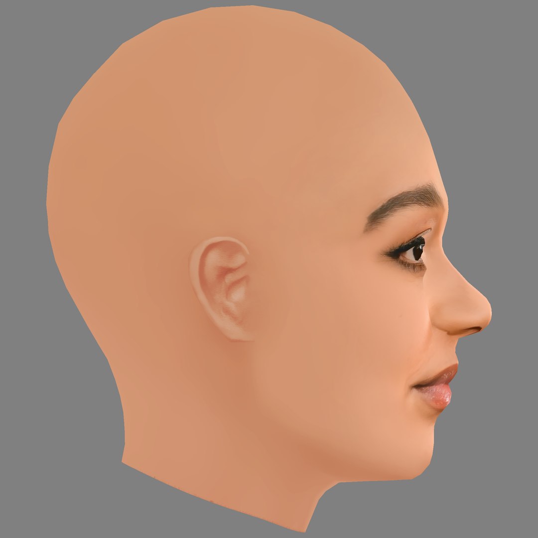 Aisha Dee Head - No Hair - Low Poly Head For Game 3D Model - TurboSquid ...