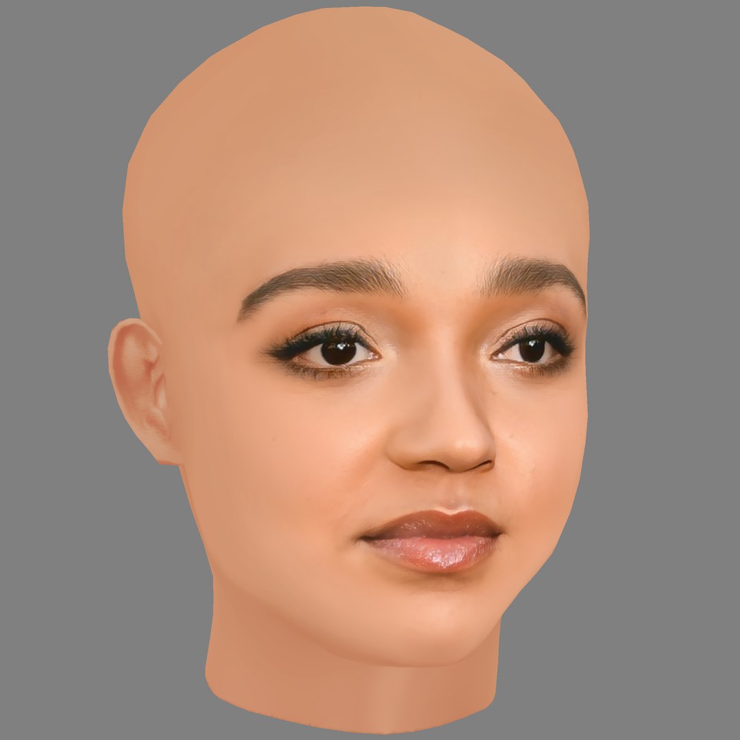 Aisha Dee Head - No Hair - Low Poly Head For Game 3D Model - TurboSquid ...
