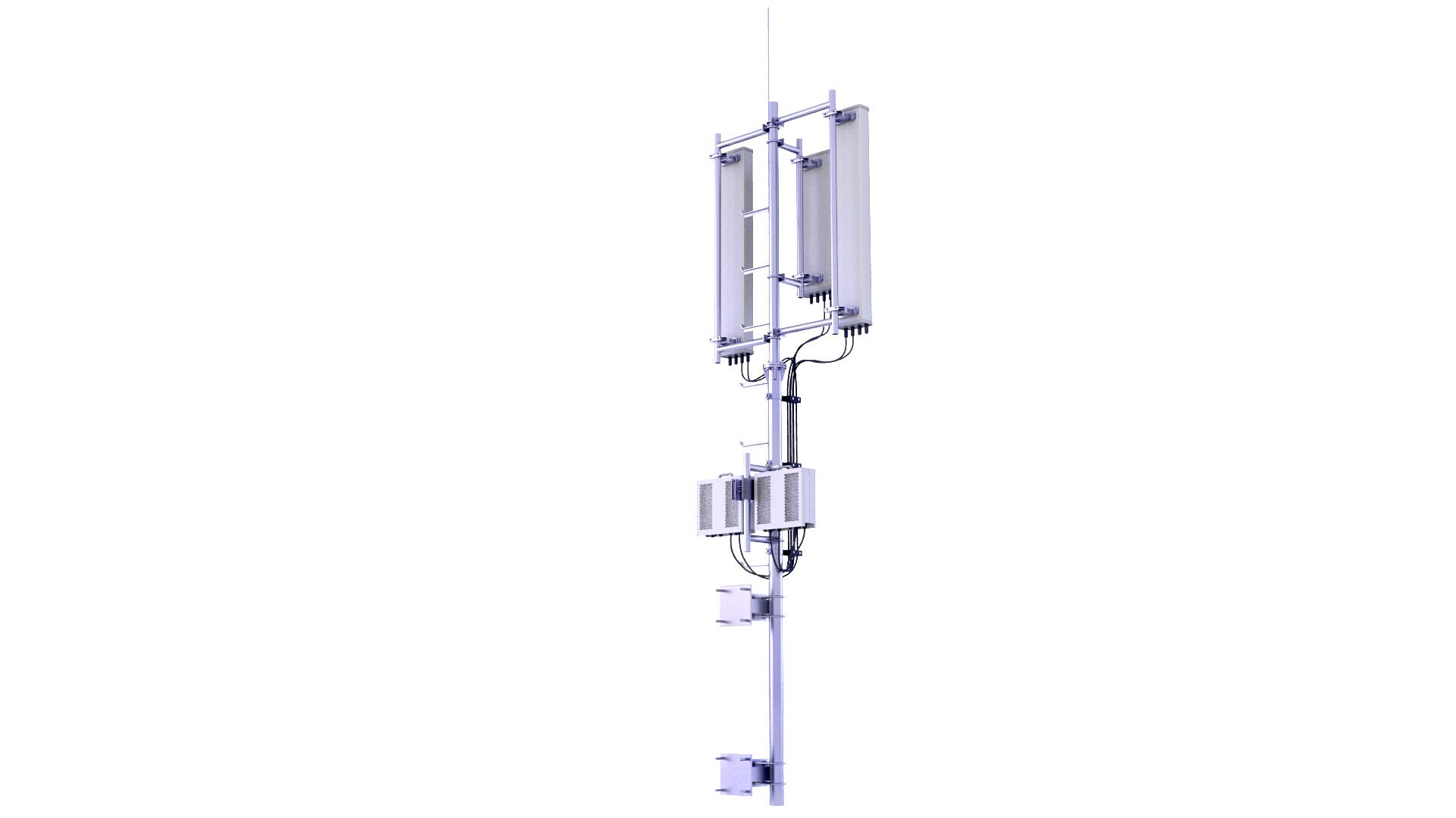 Wall Telecom Antenna Mast 62 And Base Station Box SET 3D - TurboSquid ...