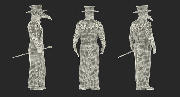 Plague doctor standing pose 3D - TurboSquid 1172189