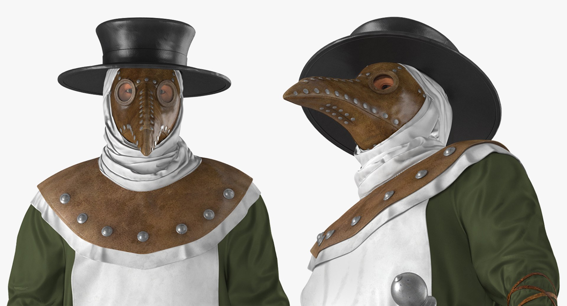 Plague doctor standing pose 3D - TurboSquid 1172189