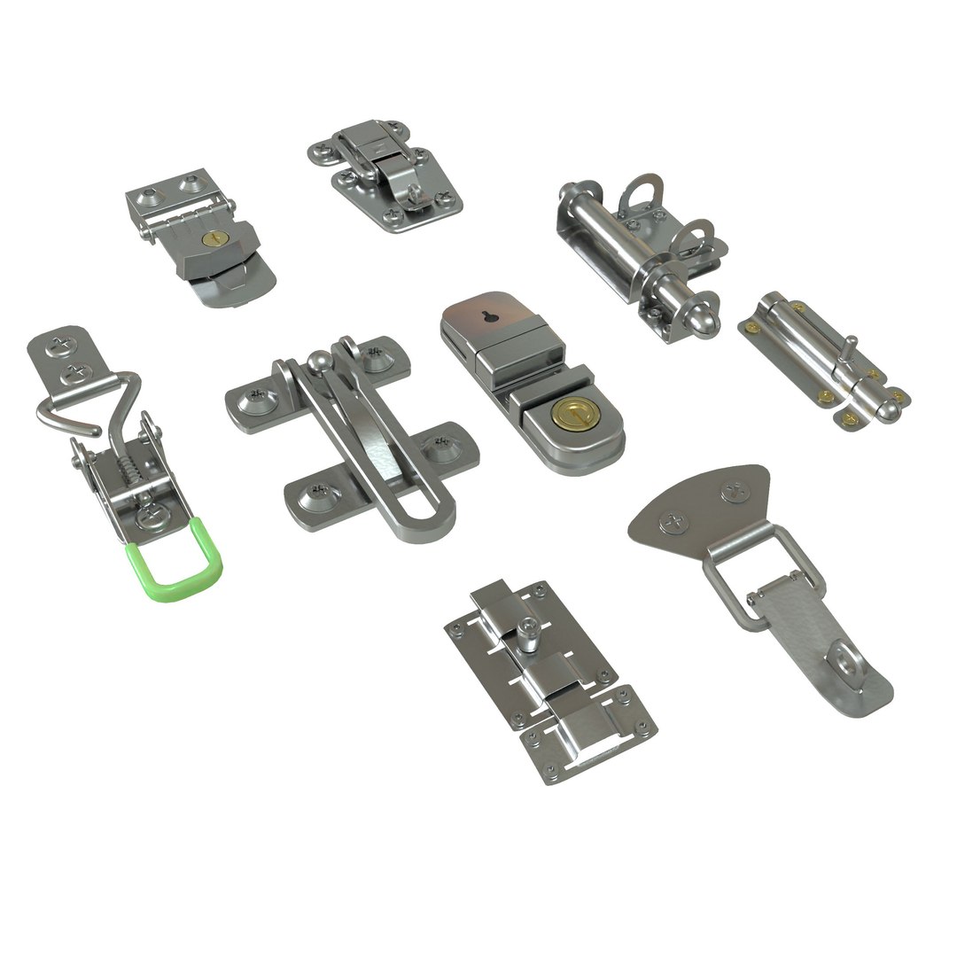 Latches And Fasteners 3D Model - TurboSquid 2121032