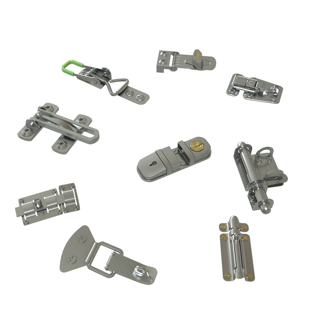 Latches And Fasteners 3D Model - TurboSquid 2121032