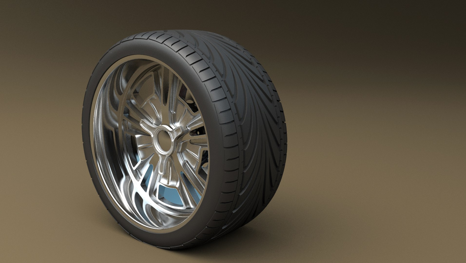 3D Wheel Custom Model - TurboSquid 1669552