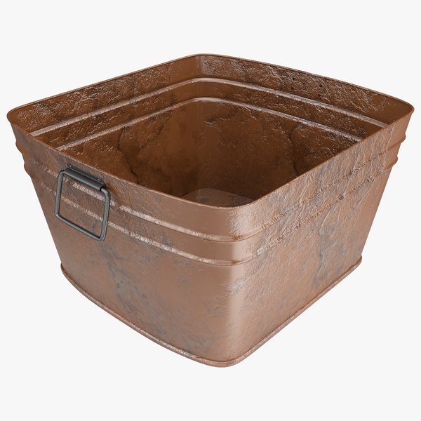 3D Rusty Square Tub model - TurboSquid 1784348