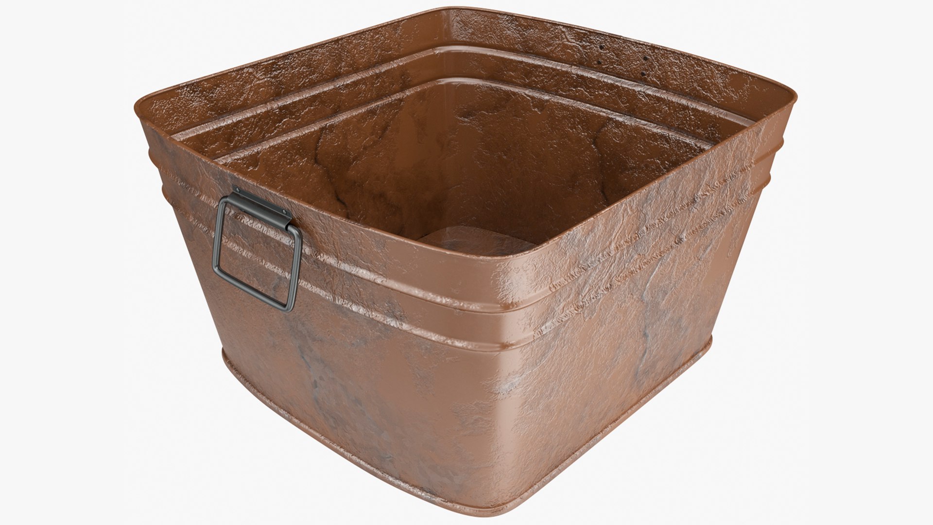 3D Rusty Square Tub model - TurboSquid 1784348