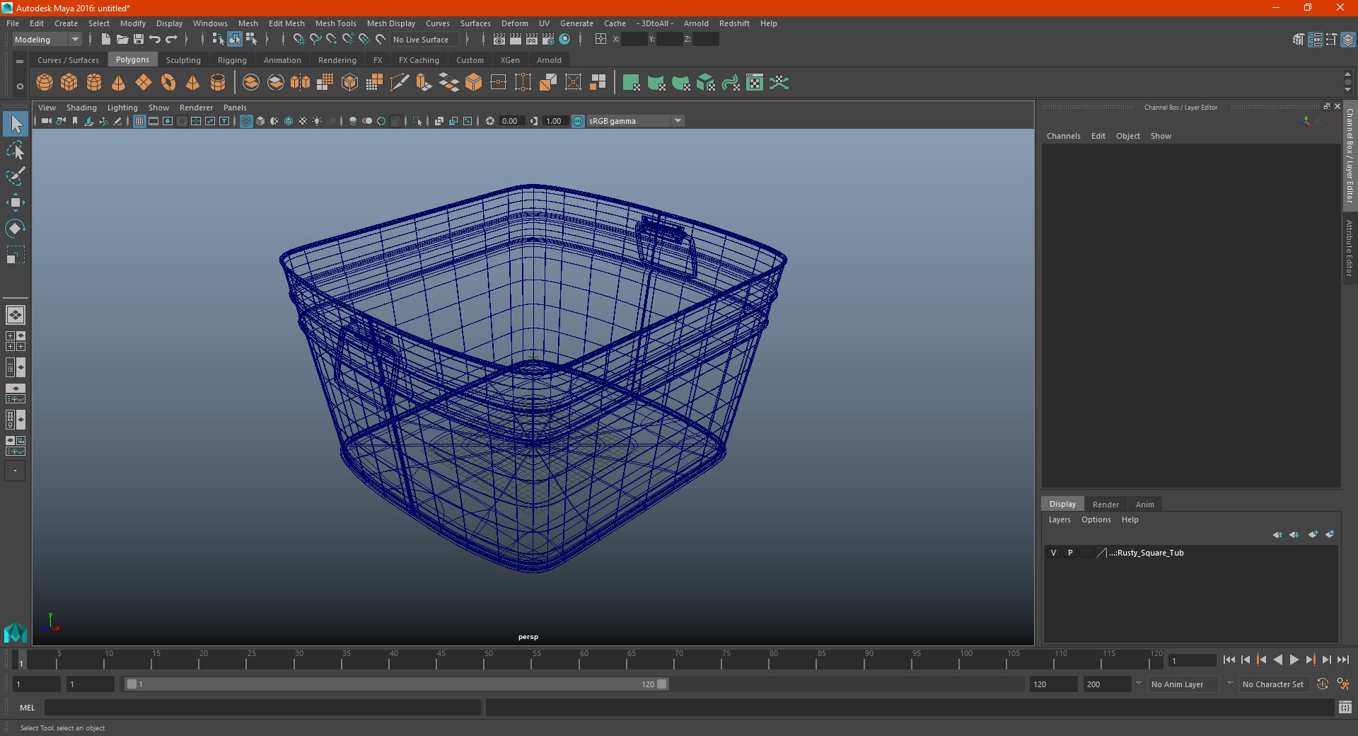 3D Rusty Square Tub model - TurboSquid 1784348