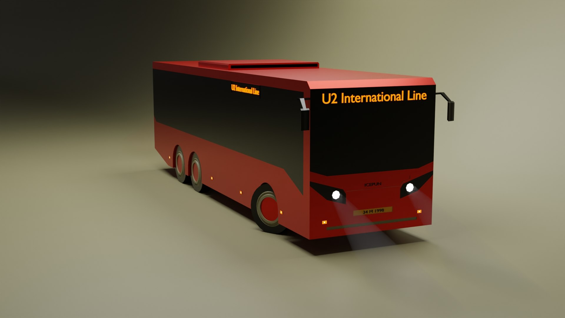 Low-poly Bus 3D Model - TurboSquid 1594174