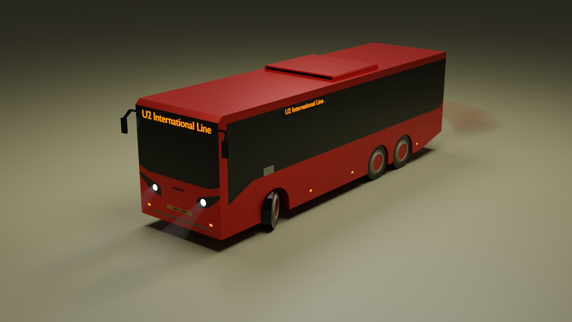 Low-poly Bus 3D Model - TurboSquid 1594174