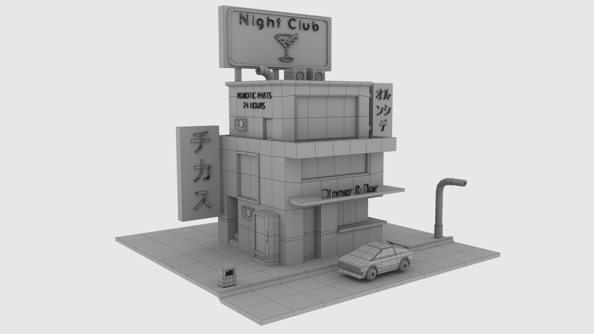 3D Model Cyberpunk Ready Building - TurboSquid 1704810