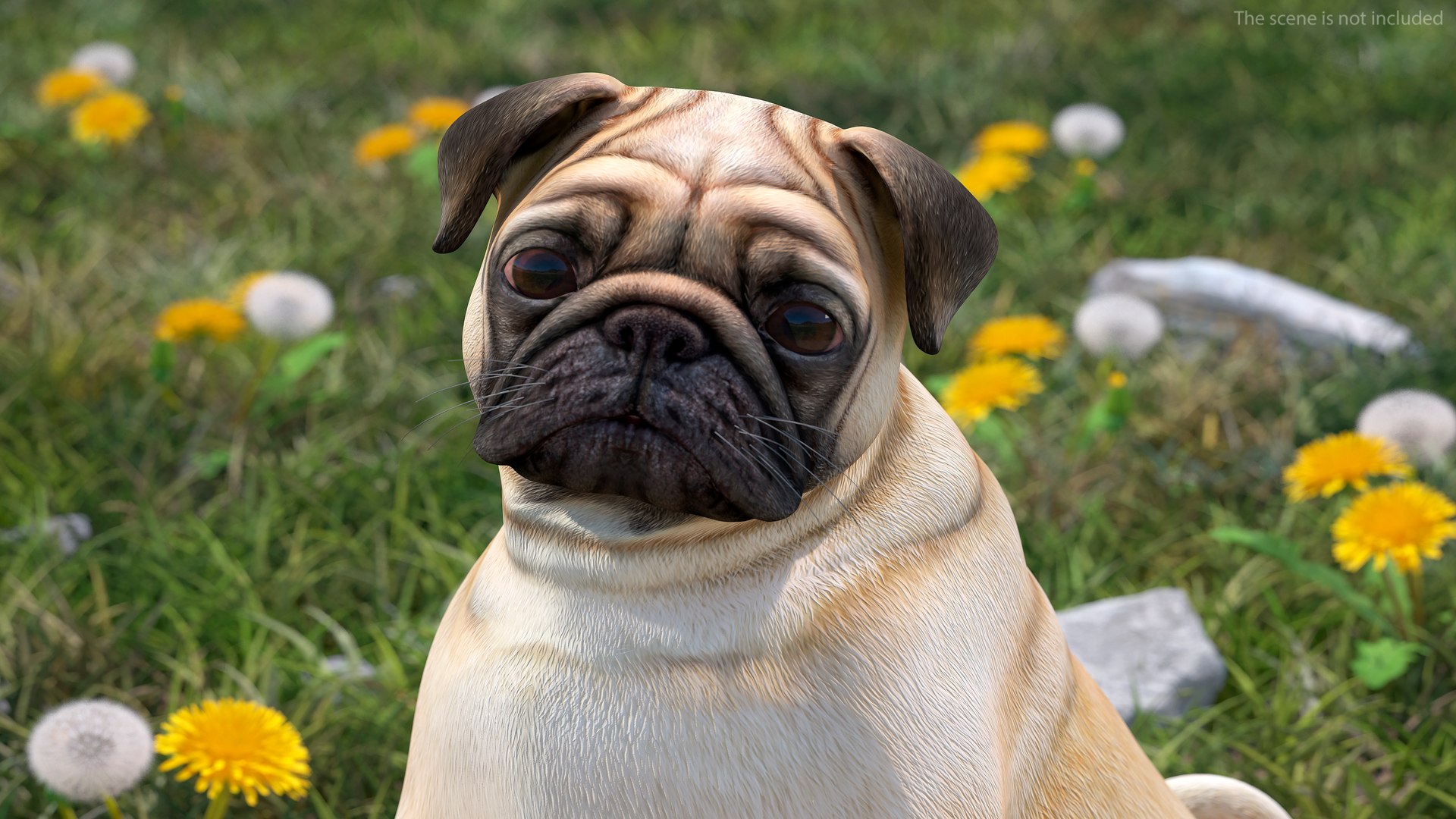 Pug dog rigged 3D model - TurboSquid 1683176