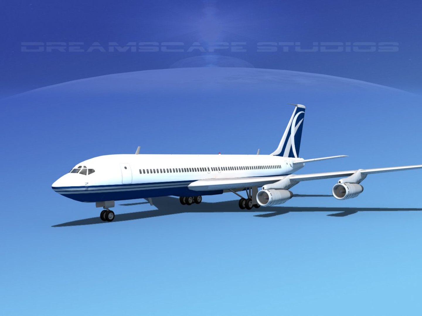 3d 707-320 airlines boeing 707