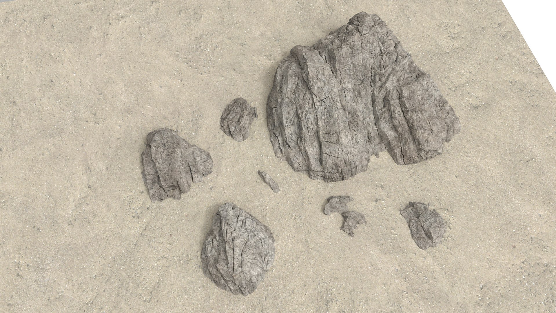 3D Rock Ground - TurboSquid 1197004