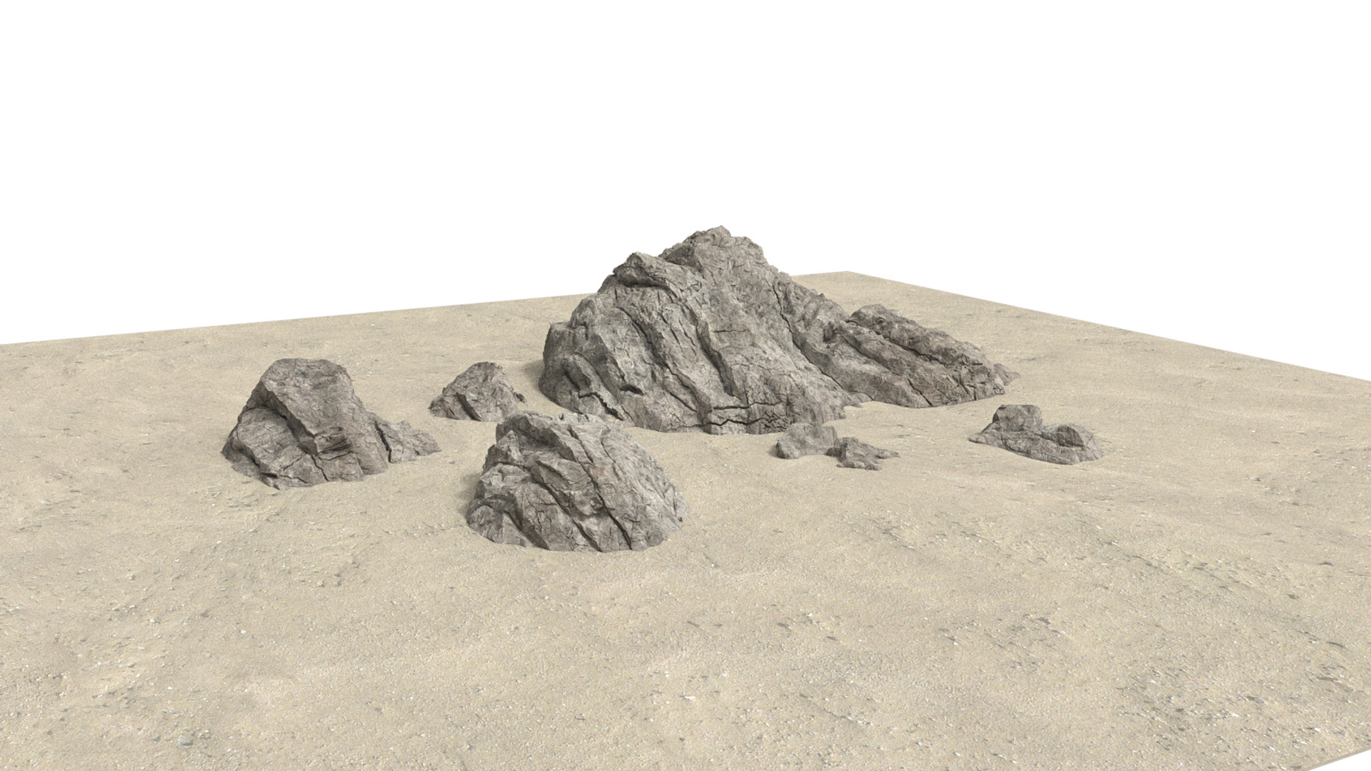 3D Rock Ground - TurboSquid 1197004