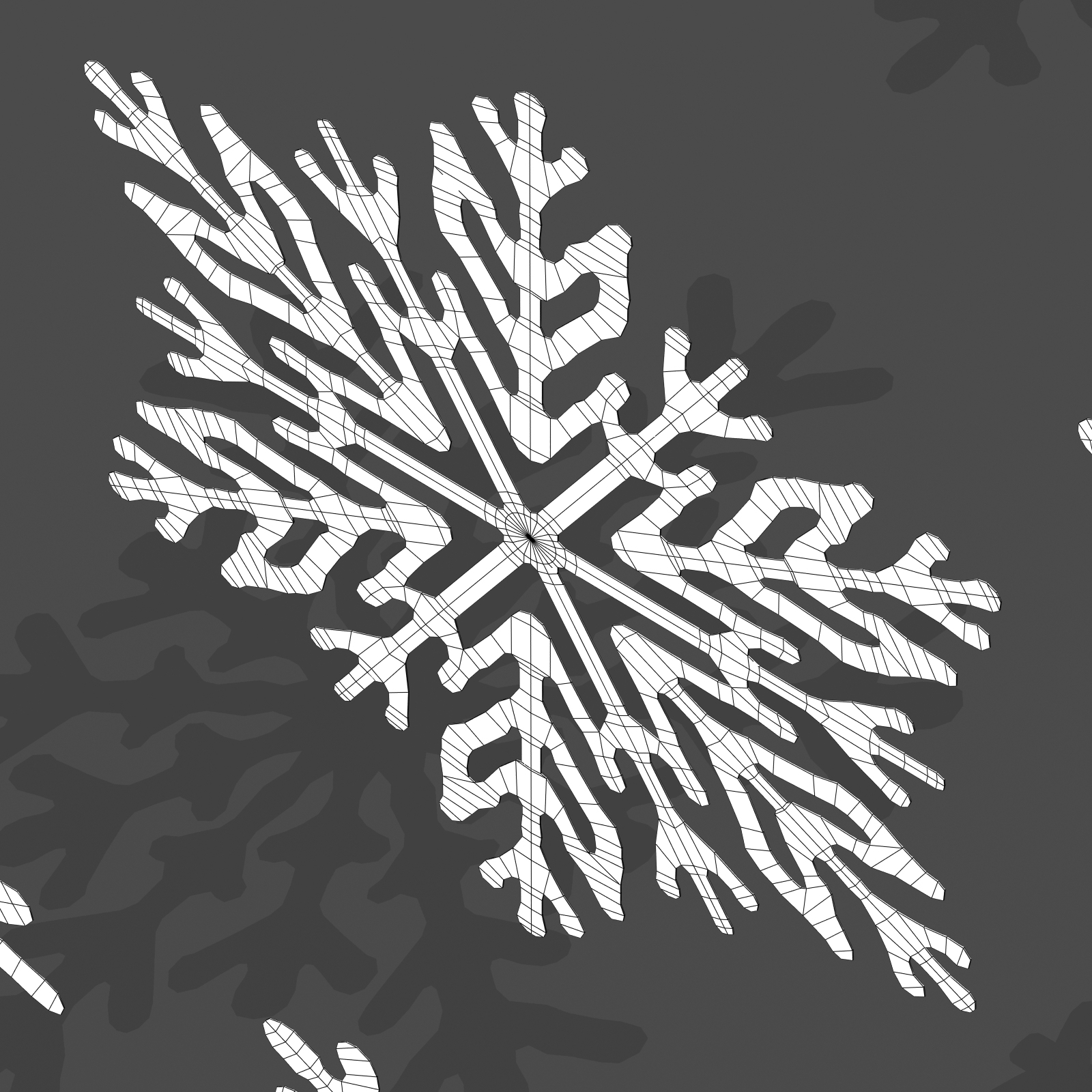 10 snowflakes 3ds