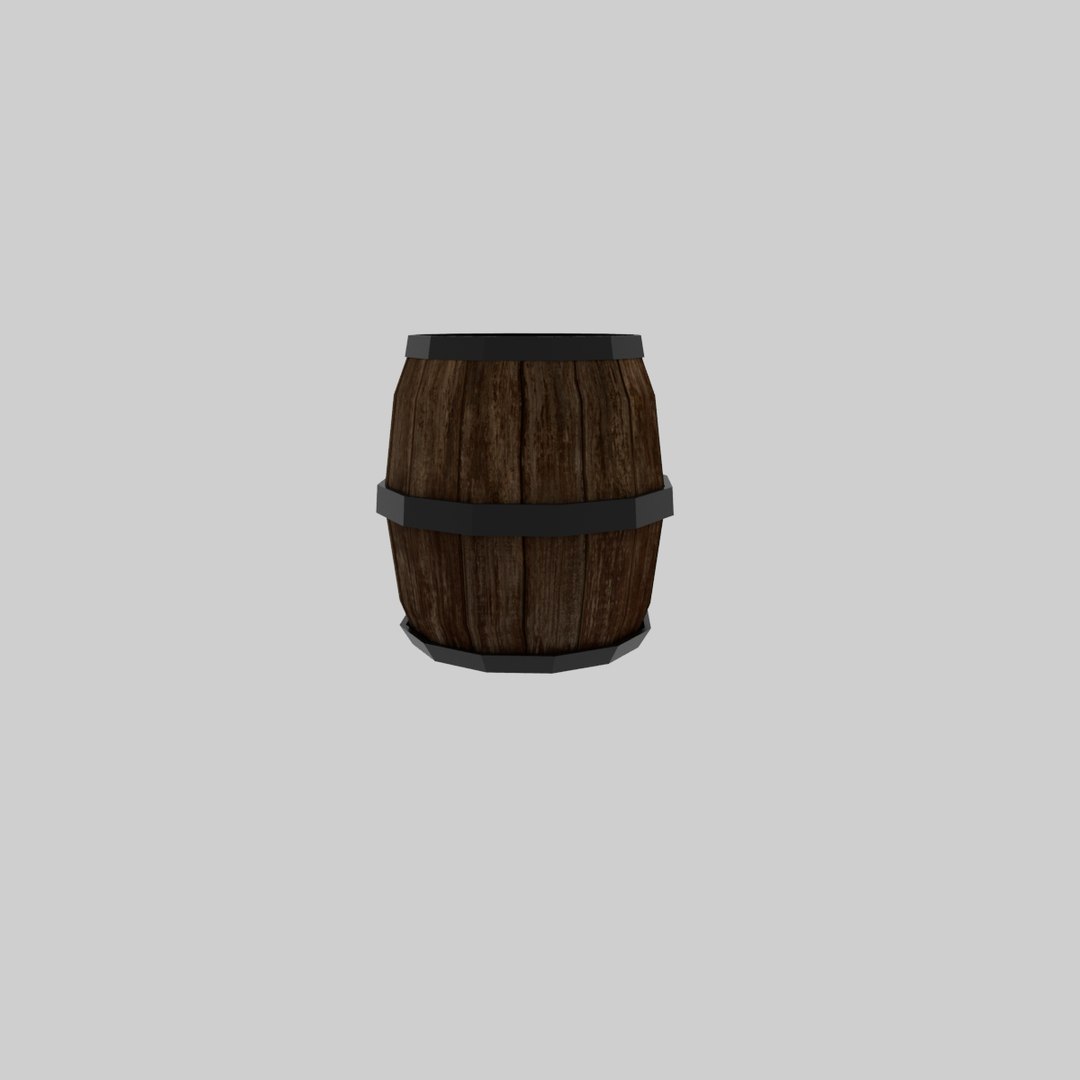 Free 3D Model Low Poly Barrel - TurboSquid 2203682