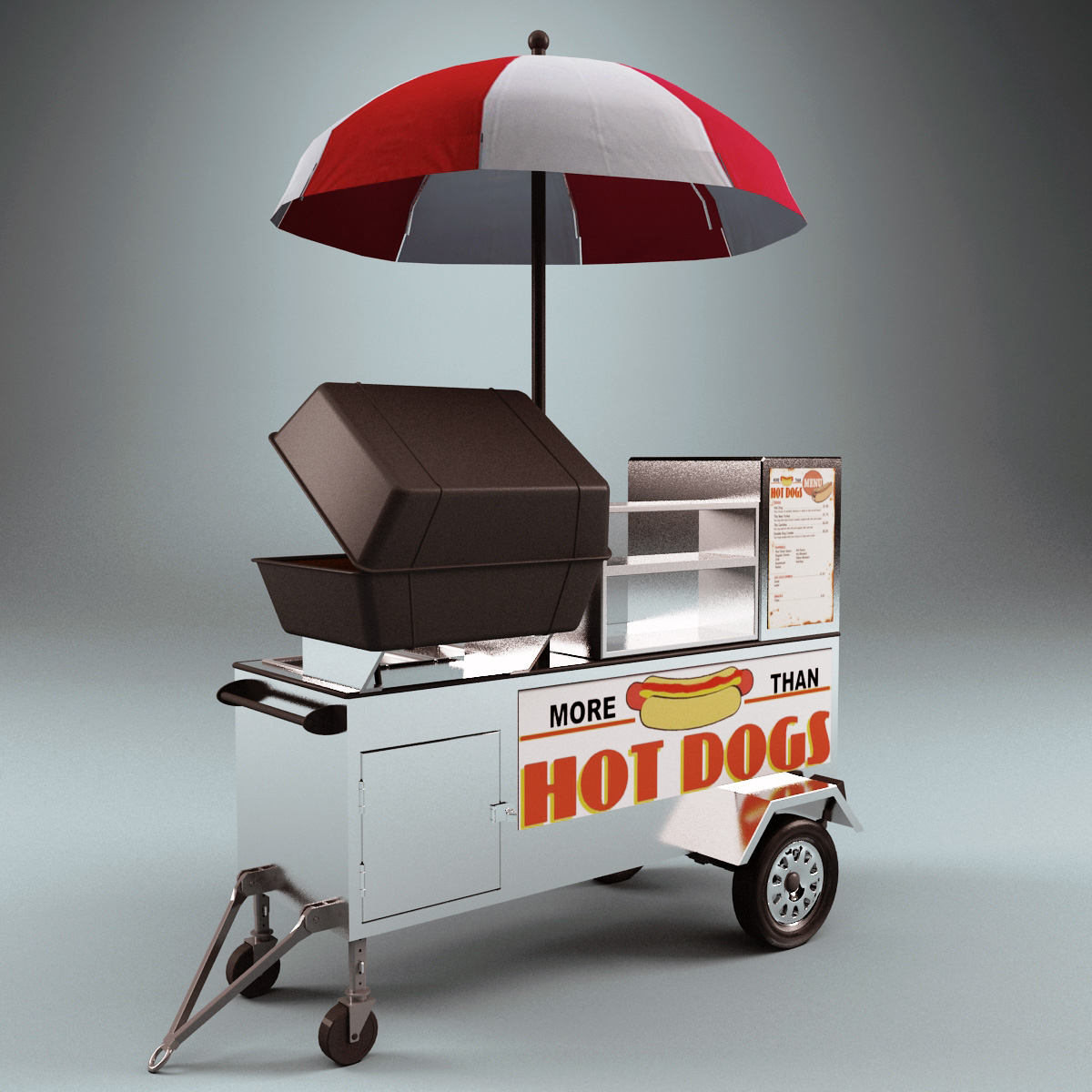 3d model hot dog carts