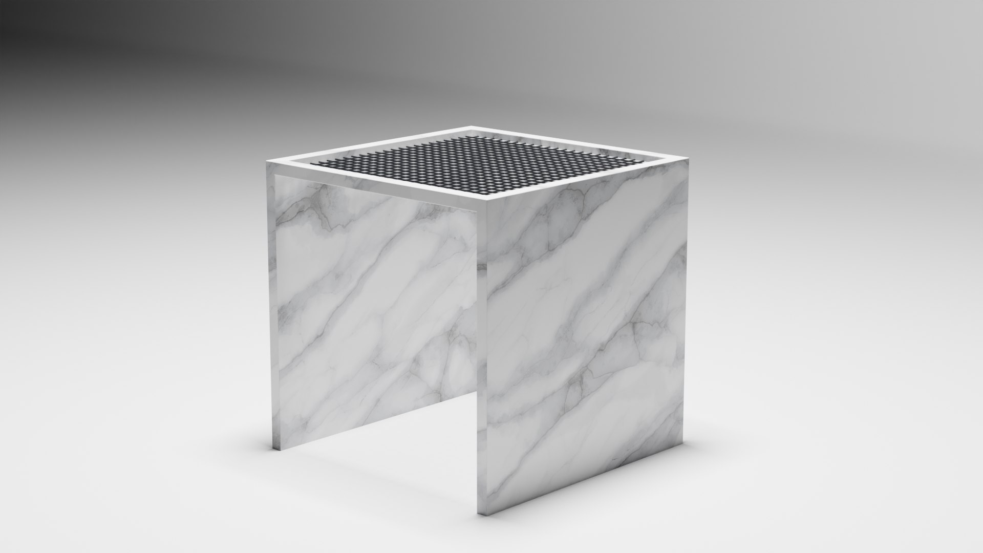 3D Marble Wired Side Table - TurboSquid 2378621