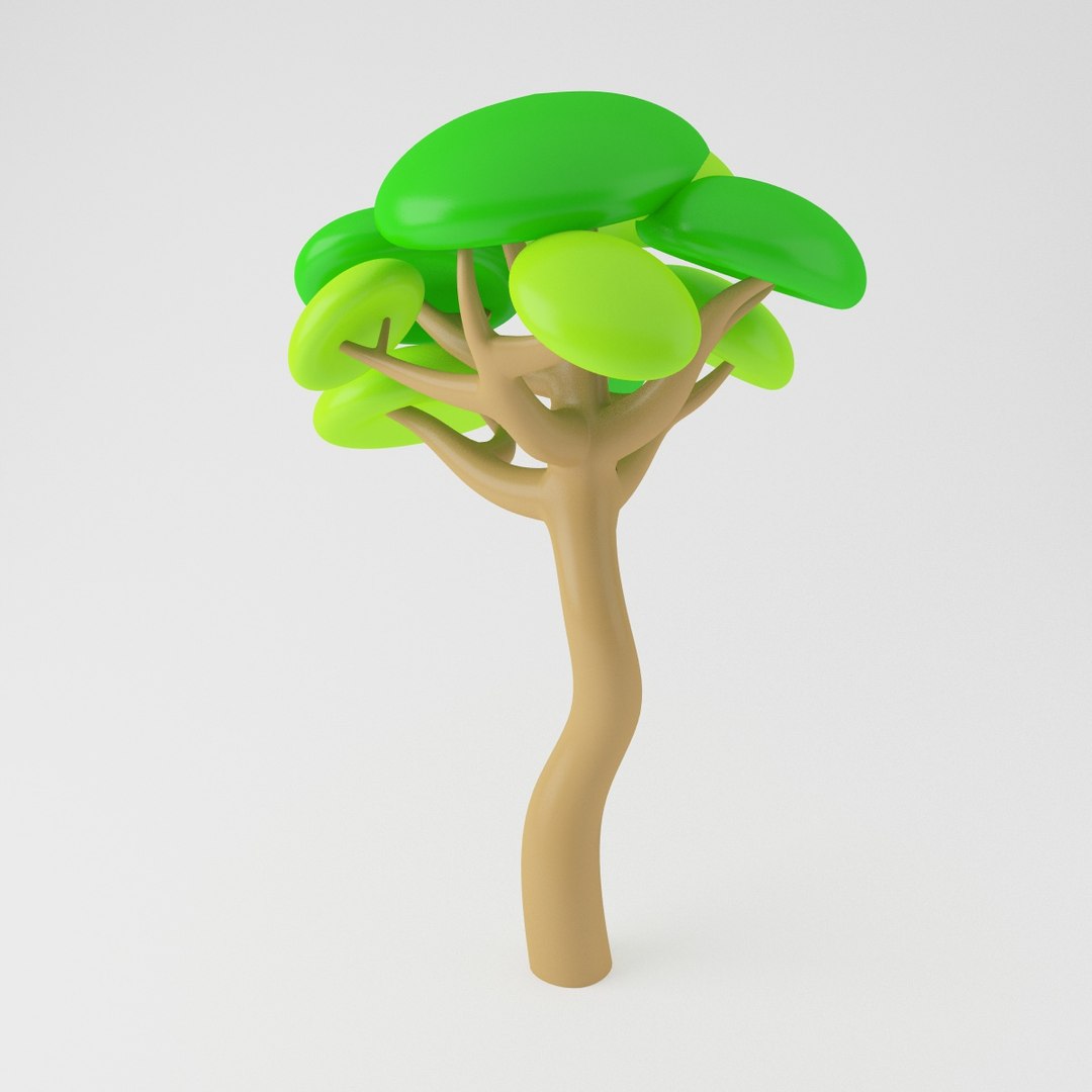 Toon Tree 3d Model