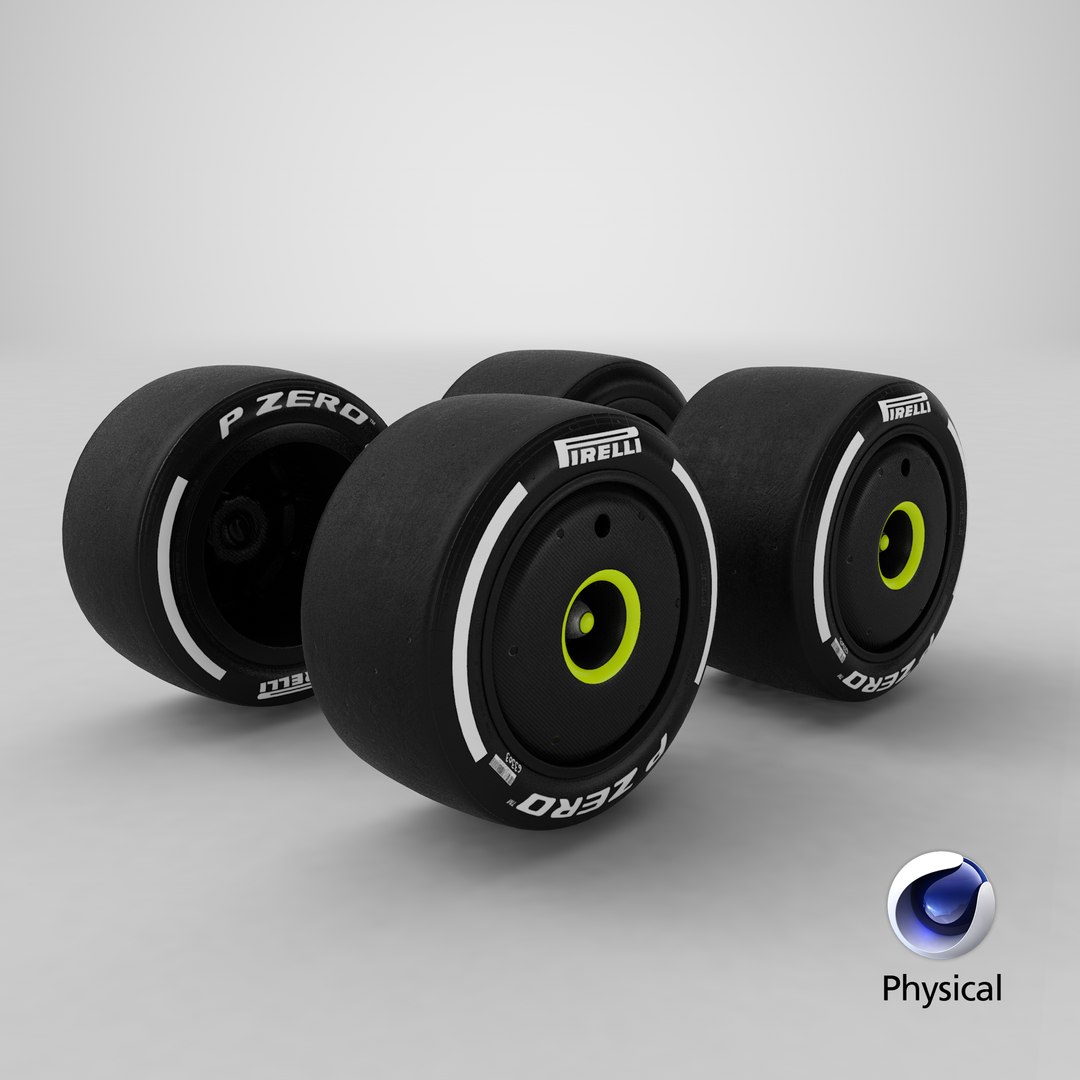 Formula 1 Slick Wheels F1 Season 2023 model - TurboSquid 2107240