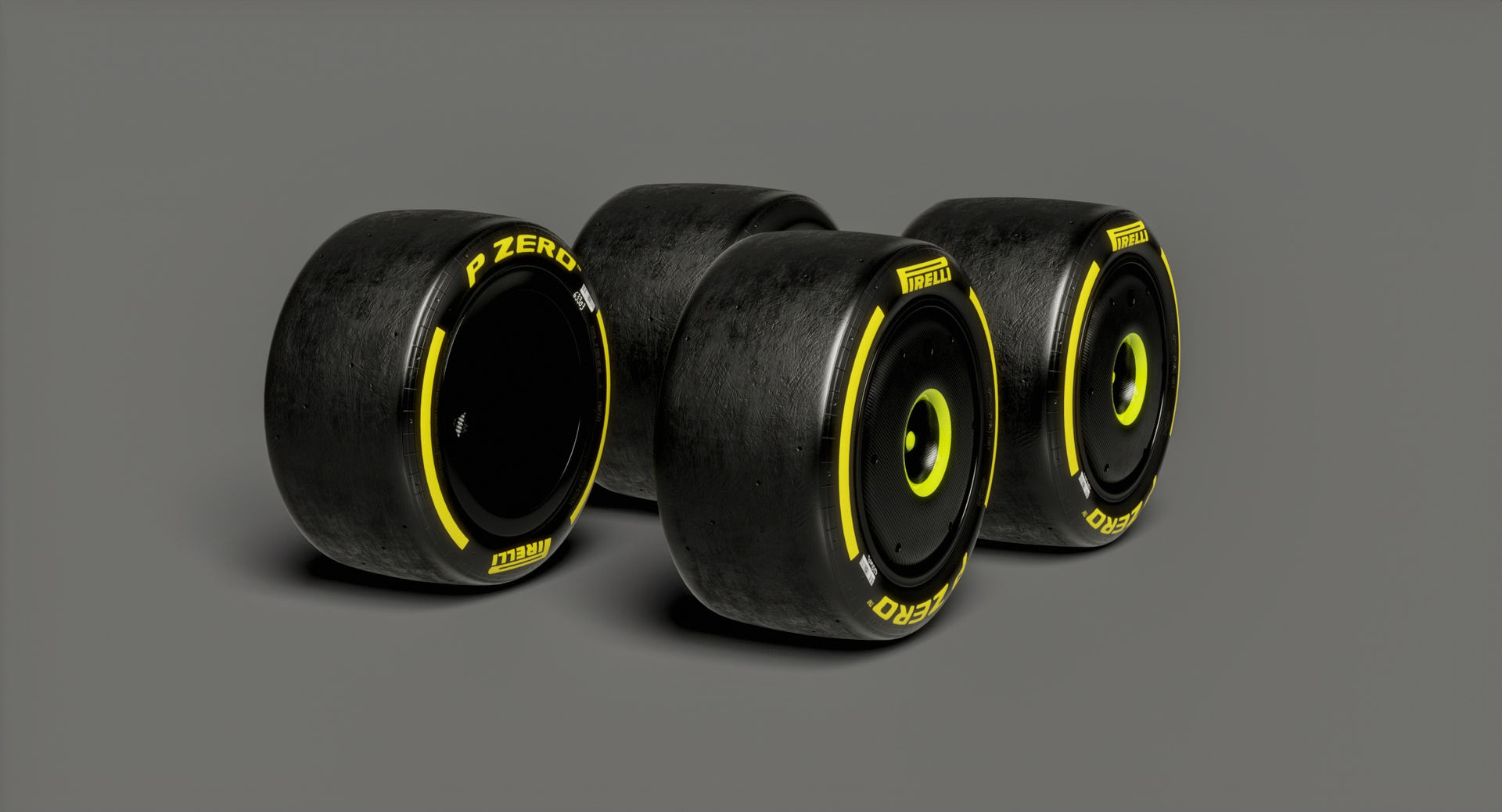 Formula 1 Slick Wheels F1 Season 2023 model - TurboSquid 2107240