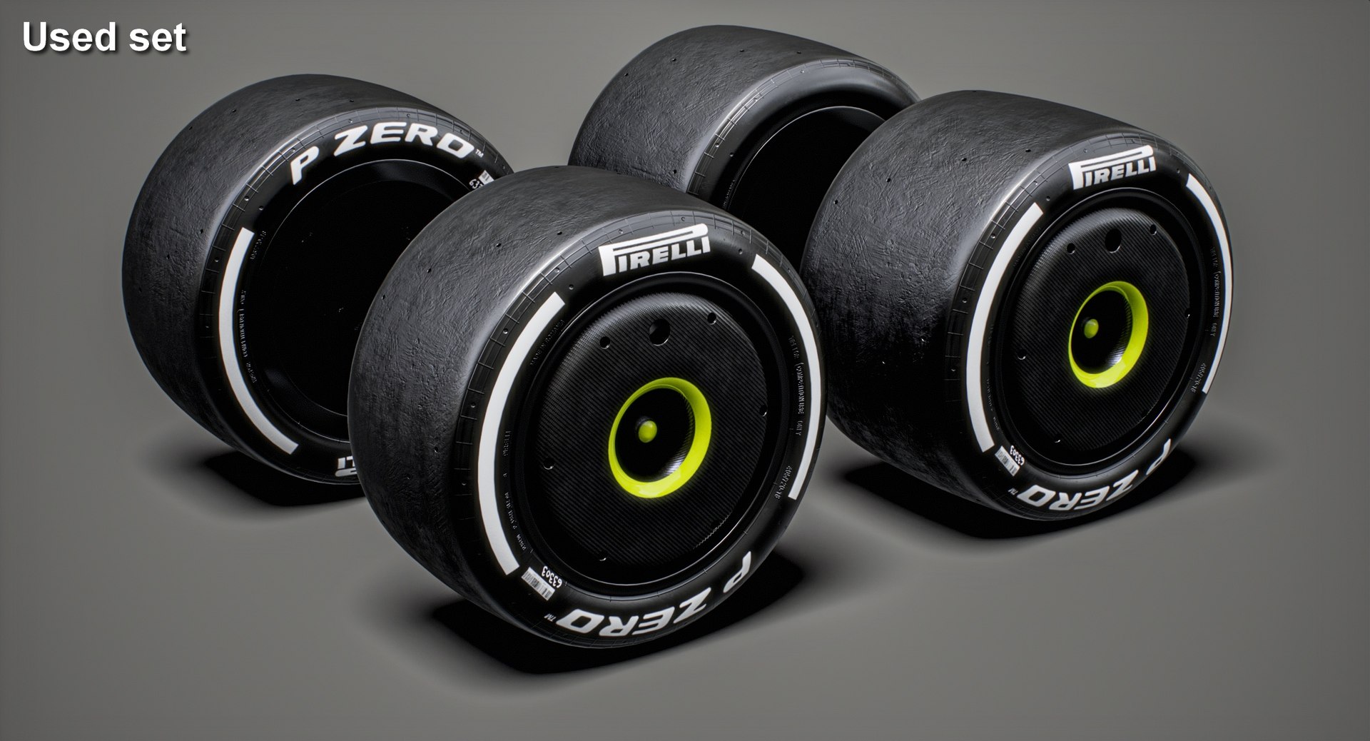 Formula 1 Slick Wheels F1 Season 2023 model - TurboSquid 2107240