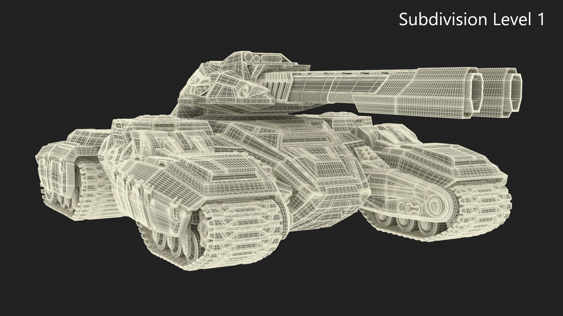 Sci Fi Artillery Battle Tank Sand Color Rigged 3D Model - TurboSquid ...