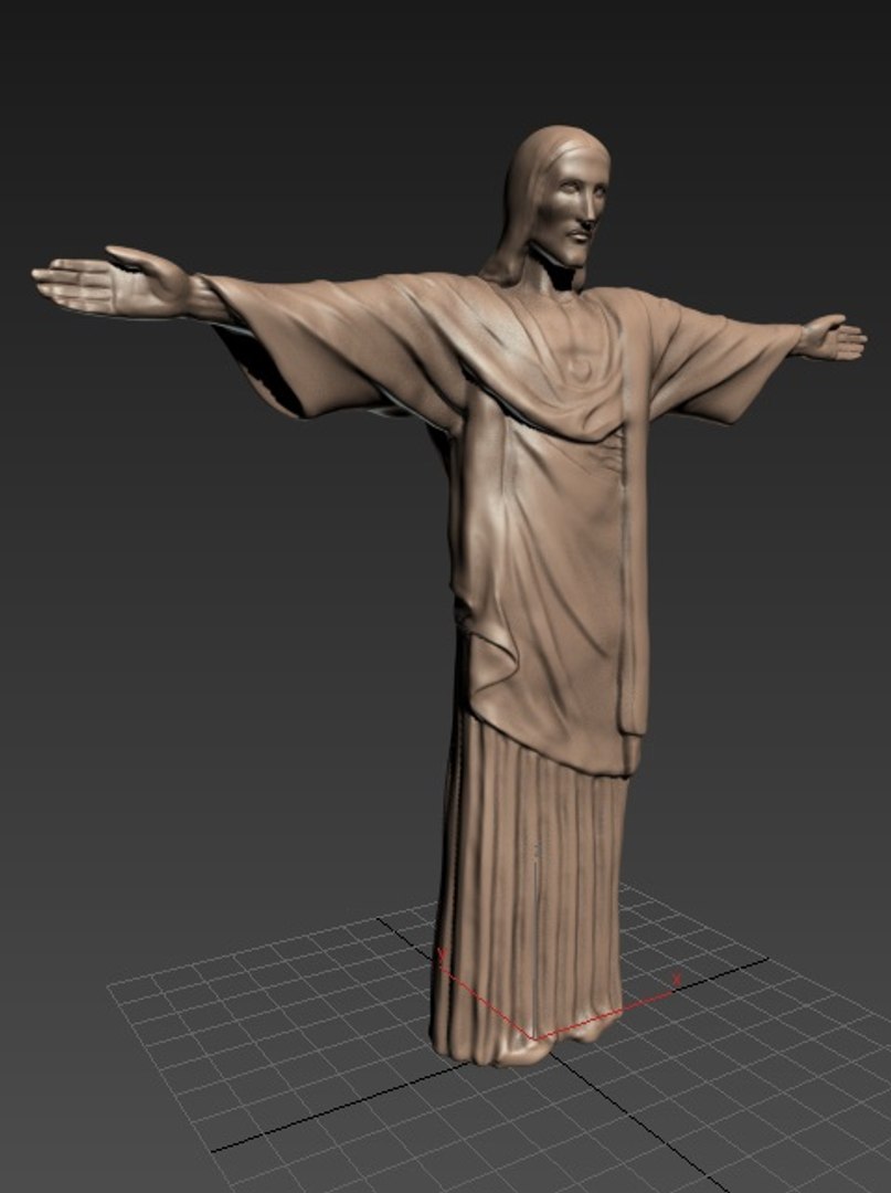 high-poly christ 3d model