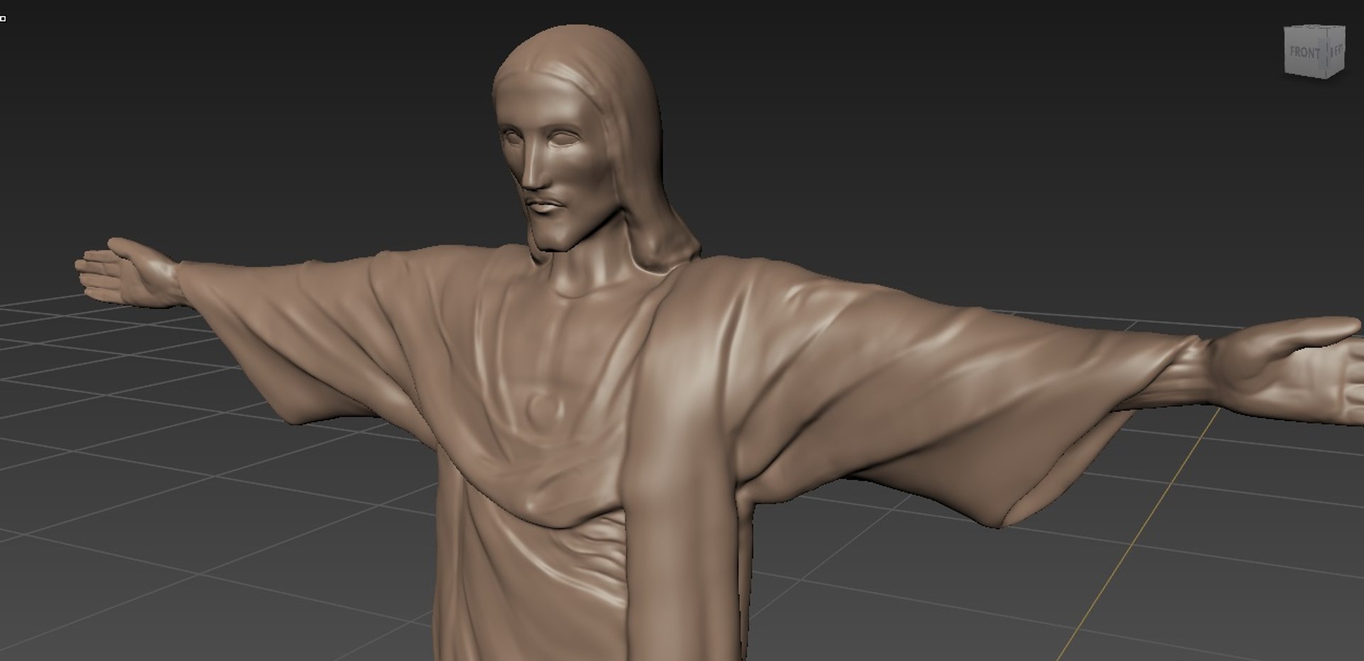 high-poly christ 3d model