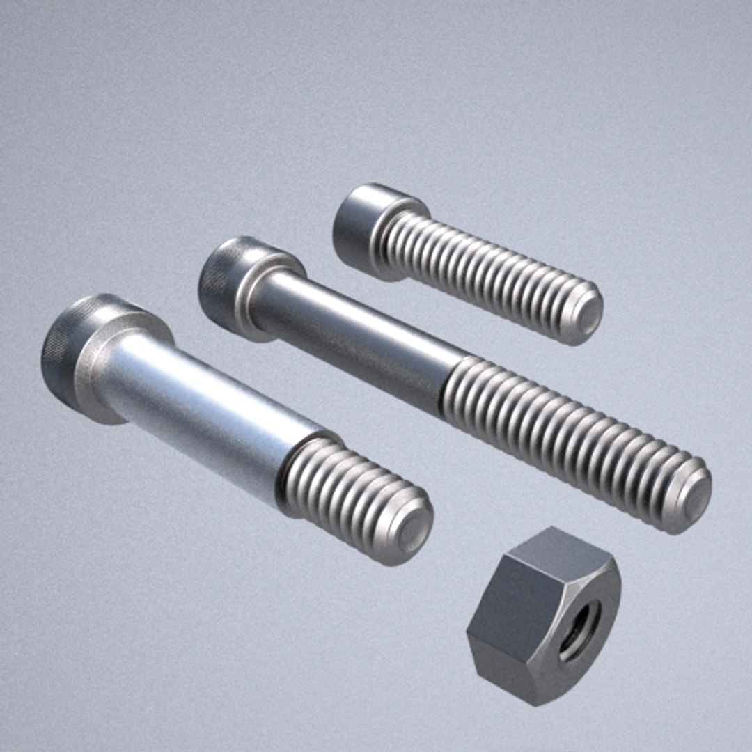 3d Model Precision Socket Cap Fasteners